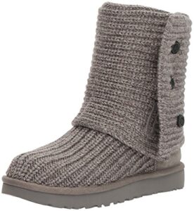 ugg women's classic cardy winter boot, grey, 11 b us