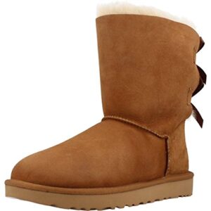 ugg women's bailey bow ii boot, chestnut, 8