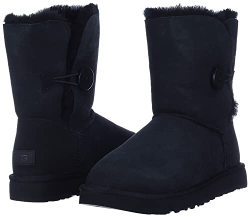 UGG Women's Bailey Button II Boot, Black, 8