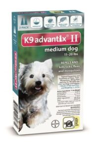 advantix ii topical prevention and treatment of ticks and fleas for medium dogs 11 - 20 lbs 2 month