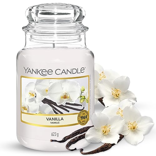 YANKEE CANDLE Vanilla Large Jar Candle, White