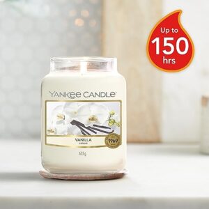 YANKEE CANDLE Vanilla Large Jar Candle, White