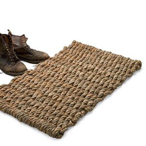 Kings County Tools Jute Rug | Woven Door Mat | Natural Fiber Jute Entry Rug | Reversible Indoor & Outdoor Doormat | Hand Braided | Safe for Decking | Soft & Durable Burlap Rag Rug Runner | 30" x 17"