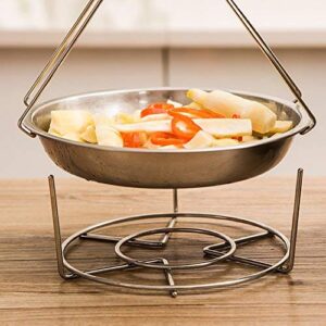 Steam Rack,Steaming Rack Stand,Steamer Basket,Heavy Duty Stainless Steel Metal Multi-function By Meleg Otthon (5.9" Diameter X2.7"High)