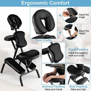 Giantex Portable Light Weight Massage Chair Travel Massage Tattoo Spa Chair w/Carrying Bag