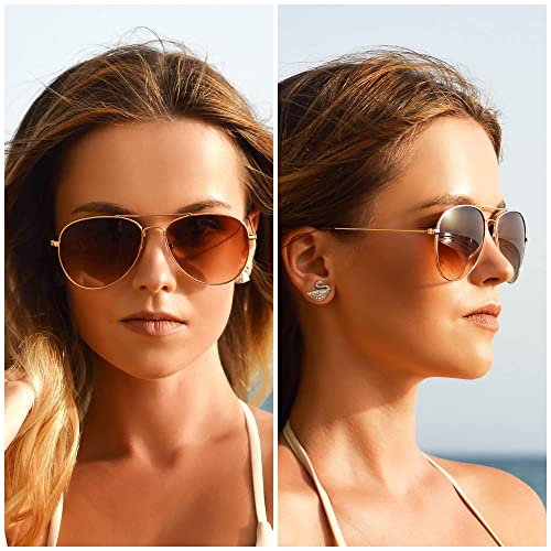 grinderPUNCH Unisex Aviator Sunglasses | Fashionable & Lightweight Frame Suits All Face Shapes | 100% UV Protection