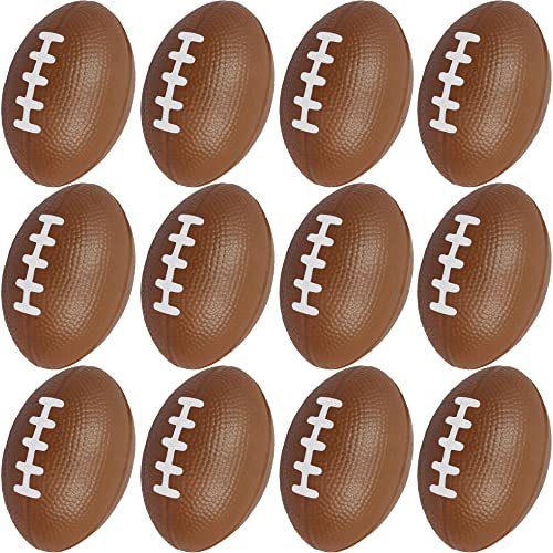 Mini Foam Footballs 12 Pcs Pack | 3.25” Inch Party Favor Balls for Kids | Mini Football Stress Ball Bulk | Toy Sports Little Footballs | Big Game Party Decoration Balls | Small Foam Football for Kids