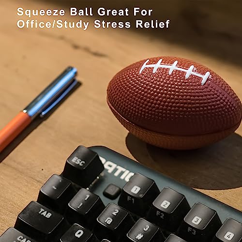 GiftExpress 1 Dozen 4" Foam Mini Football Stress Balls, Mini Sport Balls, Superbowl Decoration Party Favor, Football Themed Party Supplies and Giveaways (Football)