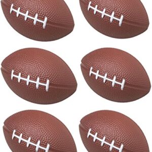 GiftExpress 1 Dozen 4" Foam Mini Football Stress Balls, Mini Sport Balls, Superbowl Decoration Party Favor, Football Themed Party Supplies and Giveaways (Football)