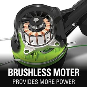 Greenworks 40V 14 inch Brushless Cordless String Trimmer, 2Ah Battery and Charger Included ST40L210