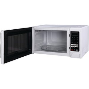 magic chef mcm1611w 1100w oven, 1.6 cu. ft, white microwave