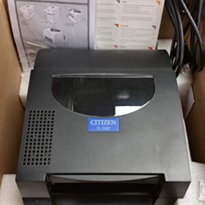 Citizen America CL-S521-GRY CL-S521 Series Direct Thermal Barcode and Label Printer with USB/Serial Connection, Front Exit, 4" Maximum Print Width, 203 DPI Resolution, Gray