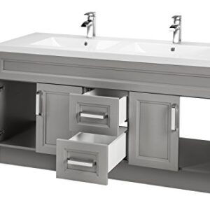 Cutler Kitchen and Bath Urban Vanity Double Bowl with Daybreak Finish, 60 Inches