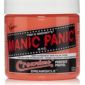 MANIC PANIC Dreamsicle Hair Dye – Creamtone Perfect Pastel - Semi-Permanent Hair Color - Creamy, Pastel Orange Dye With Warm Undertones - Vegan, PPD & Ammonia-Free - For Coloring Hair on Women & Men