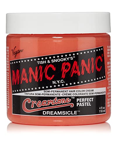 MANIC PANIC Dreamsicle Hair Dye – Creamtone Perfect Pastel - Semi-Permanent Hair Color - Creamy, Pastel Orange Dye With Warm Undertones - Vegan, PPD & Ammonia-Free - For Coloring Hair on Women & Men