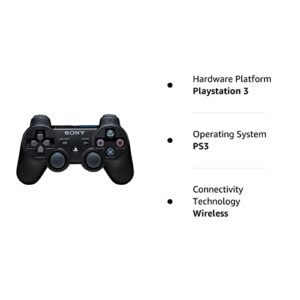 Playstation 3 Dualshock 3 Wireless Controller (Black) (Renewed)