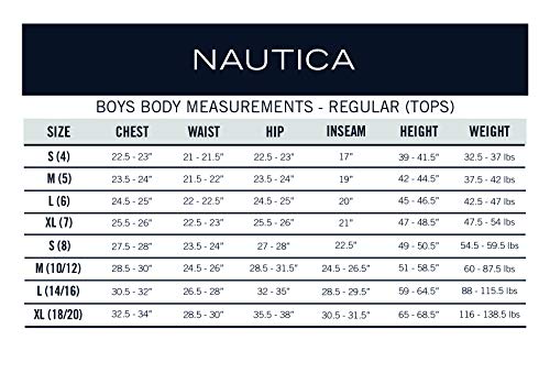 Nautica Boys' School Uniform Short Sleeve Polo Shirt, Button Closure, Moisture Wicking Performance Material, Light Blue, 14-16