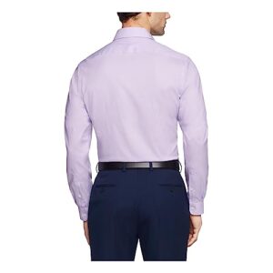 Tommy Hilfiger Men's Dress Shirt Slim Fit Non Iron Solid, Frosted Lilac, 17" Neck 32"-33" Sleeve