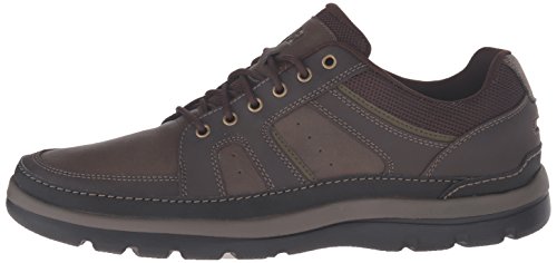 Rockport Men's Get Your Kicks Mudguard Blucher, Dark Brown Leather, 12 Wide