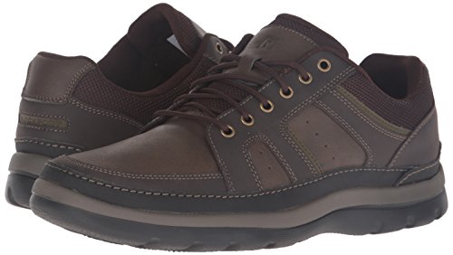 Rockport Men's Get Your Kicks Mudguard Blucher, Dark Brown Leather, 12 Wide