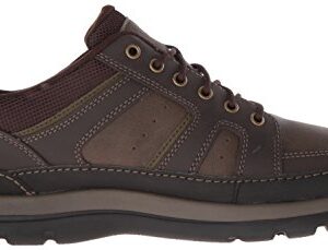 Rockport Men's Get Your Kicks Mudguard Blucher, Dark Brown Leather, 12 Wide