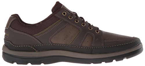 Rockport Men's Get Your Kicks Mudguard Blucher, Dark Brown Leather, 12 Wide