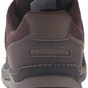 Rockport Men's Get Your Kicks Mudguard Blucher, Dark Brown Leather, 12 Wide