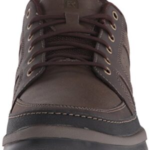 Rockport Men's Get Your Kicks Mudguard Blucher, Dark Brown Leather, 12 Wide