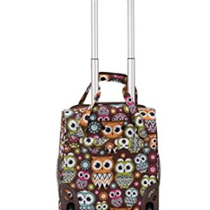 Rockland Melrose Upright Wheeled Underseater Luggage, Owl, Carry-On 16-Inch