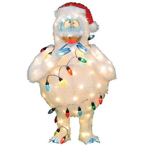 ProductWorks 32-Inch Pre-Lit Rudolph The Red-Nosed Reindeer Bumble Christmas Yard Decoration, 80 Lights