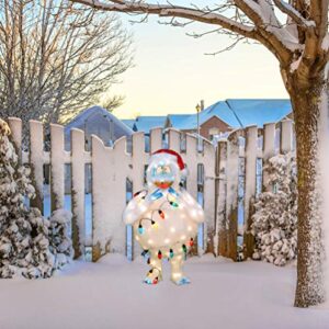 ProductWorks 32-Inch Pre-Lit Rudolph The Red-Nosed Reindeer Bumble Christmas Yard Decoration, 80 Lights