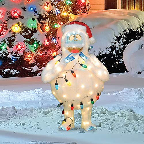 ProductWorks 32-Inch Pre-Lit Rudolph The Red-Nosed Reindeer Bumble Christmas Yard Decoration, 80 Lights