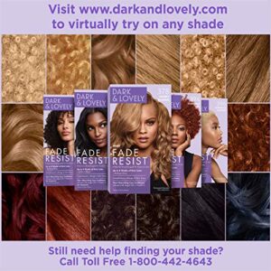 SoftSheen-Carson Dark and Lovely Fade Resist Rich Conditioning Hair Color, Permanent Hair Color, Up To 100 percent Gray Coverage, Brilliant Shine with Argan Oil and Vitamin E, Berry Burgundy