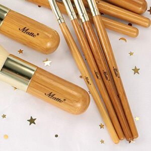 Matto Makeup Brushes 9-Piece Makeup Brush Set Foundation Brush with Travel Makeup Bag