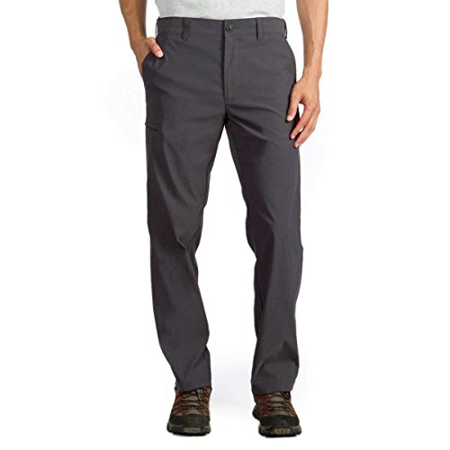 UNIONBAY mens Rainier Lightweight Comfort Travel Tech Chino Hiking Pants, Black, 34W x 32L US