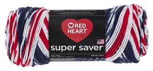 red heart super saver yarn e300.3943, print-americana