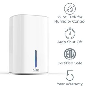 Pure Enrichment® PureDry™ Mini Dehumidifier - Compact Water Tank Eliminates 300ml/day in Excess Moisture from Closets, Bathrooms, Boats, Kitchens and Other Small Rooms and Living Spaces