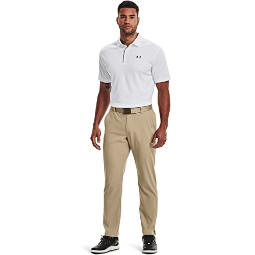 Under Armour Men's Tech Golf Polo , White (100)/Graphite , Large