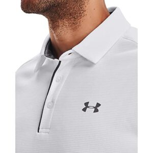 Under Armour Men's Tech Golf Polo , White (100)/Graphite , Large