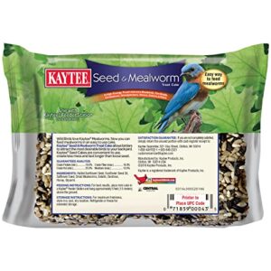 Kaytee Wild Bird Seed & Mealworm Seed Treat Cake, 6 Ounces