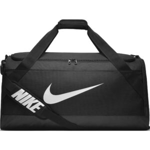 nike brasilia training duffel bag, black/black/white, large