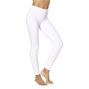 no nonsense womens stretch denim with pockets leggings, white, large us