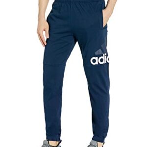 adidas Men's Essentials Performance Logo Pants, Collegiate Navy/White/White, Medium