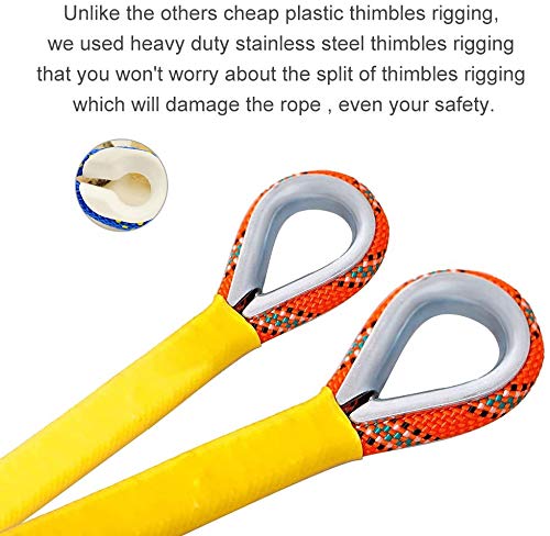 X XBEN Outdoor Climbing Rope 10M(32ft) 20M(64ft) 30M (96ft) 50M(160ft) Rock Climbing Rope, Escape Rope Ice Climbing Equipment Fire Rescue Parachute Rope (32 Foot) - Orange