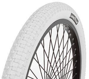 goodyear folding bead bmx bike tire, 20 x 2.125, white