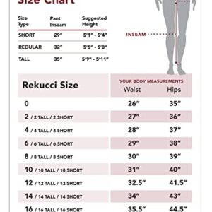 Rekucci Womens Secret Figure Pull-On Knit Bootcut Pants w/Tummy Control (Black, 12)