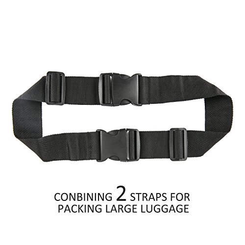 Luxebell Add A Bag Luggage Straps, 1.96 in W x1.64 ft L, 2-Pack