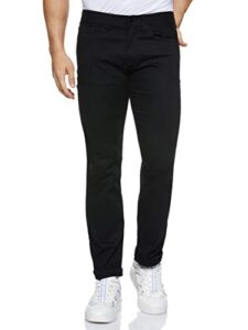 a|x armani exchange men's straight fit denim jeans, black, 30