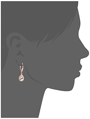 Anne Klein "Classics" Rose Gold-Tone Cubic Zirconia Leverback Pear Shape Drop Earrings