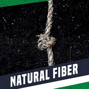 SGT KNOTS Twisted Manila Rope - Natural 3 Strand Fiber Hemp Rope for Indoor and Outdoor Use | Multipurpose Manila Rope for Crafts, DIY Projects, Home Decorating, Climbing | 1/2 in x 25 ft